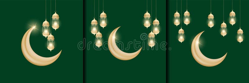 Elegant Idul Fitri Graphic Design with Islamic Patterns, Crescent Moon ...
