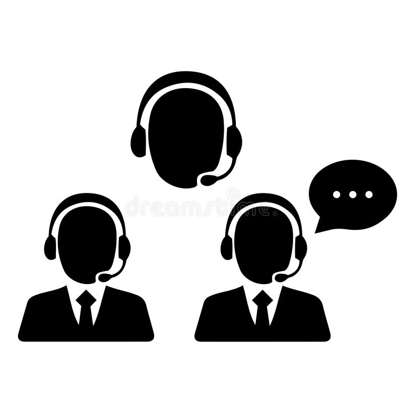 Customer Support Communication Network Call Center Teamwork Stock ...