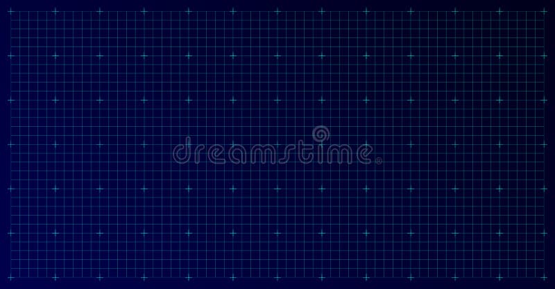 Dark Futuristic Blueprint with a Glowing Cyan Grid. Vector Illustration ...