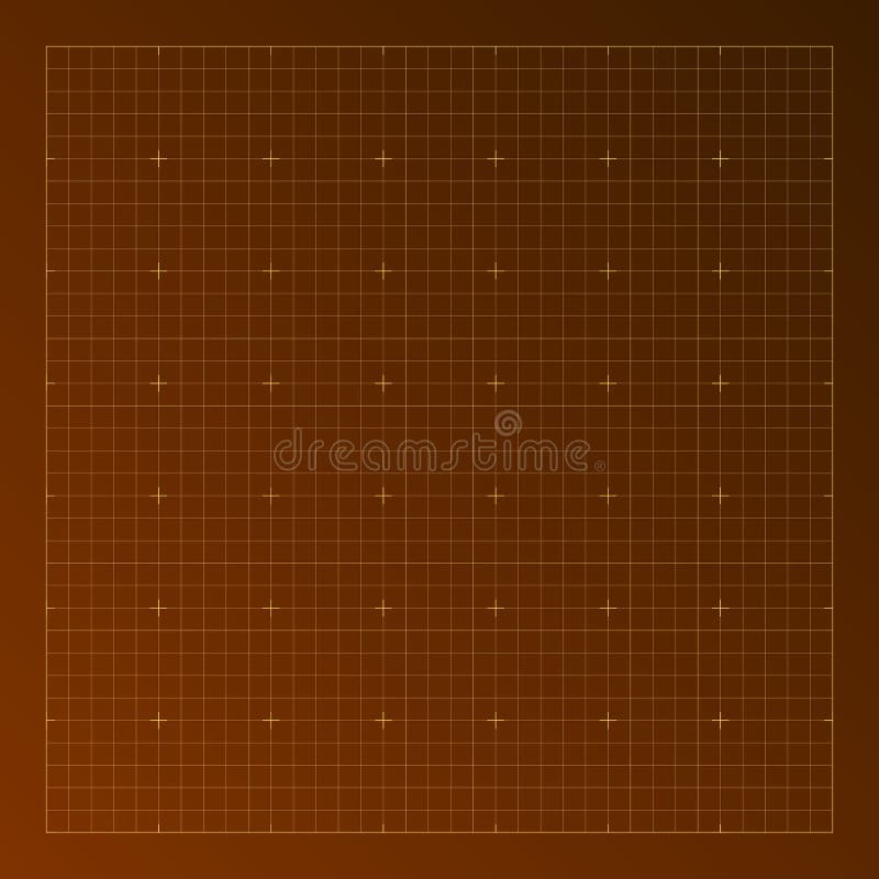 Industrial Orange Blueprint with a Bold Yellow Grid. Vector ...