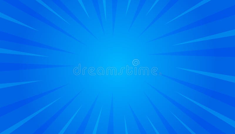Blue Comic Sunburst, Rays, Gradient Background. Sun Ray Retro ...