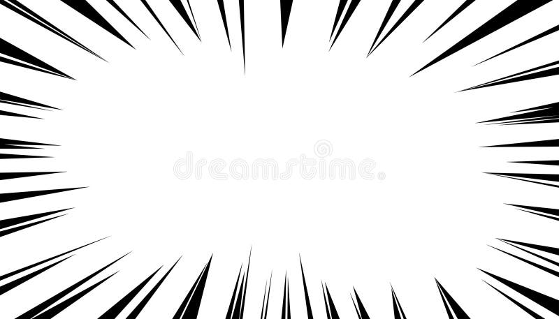 Abstract Radial Zoom Speed Light. Comic Book Sun Ray or Star Burst ...