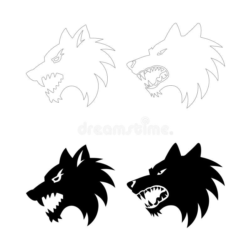 Wolf Face Outline Simple