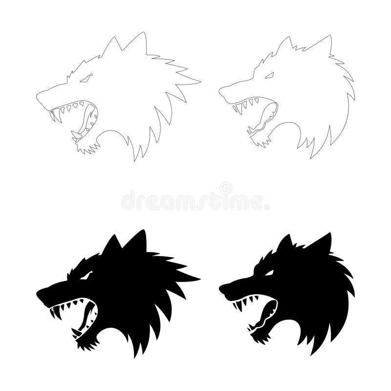 Wolf Outline Face Stock Illustrations – 3,186 Wolf Outline Face Stock ...
