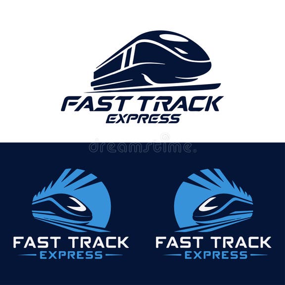 Fast Track Express Logo, High-Speed Train Branding Design Stock Vector ...