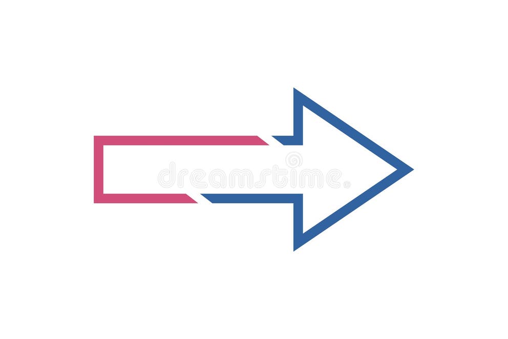 Pink Blue Line Arrow Sign Vector Design Stock Illustration ...