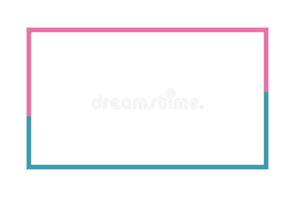 Pink Blue Line Frame Border Vector Design Stock Illustration ...
