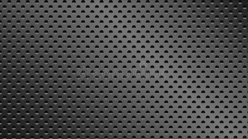 Dark Graphite Metal Perforated Background Vector Illustration Stock ...