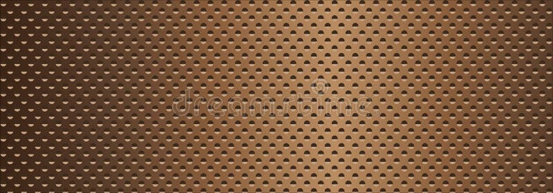 Vintage Bronze Metal Perforated Background Vector Illustration Stock ...