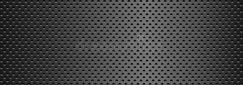 Dark Graphite Metal Perforated Background Vector Illustration Stock ...