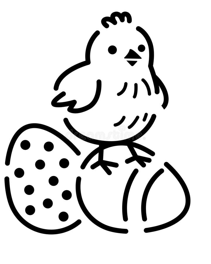 Chicken and Easter Eggs Easter Stencil for Cookies or Painting Eggs - Vector Template for ...