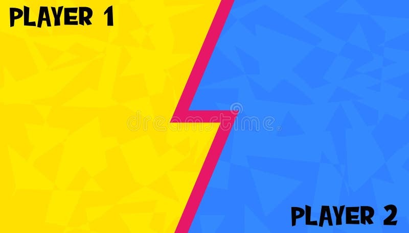 Simple Yellow and Blue Versus Background. Competition and Game Comics ...