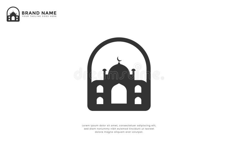 Minimalist Mosque Logo Vector Icon Design Stock Vector - Illustration ...