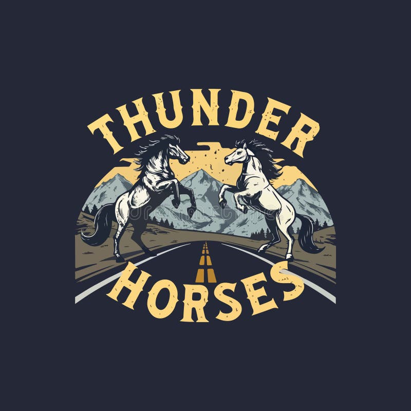 Thunder Horses – Striking Vector Artwork of Galloping Power Stock ...