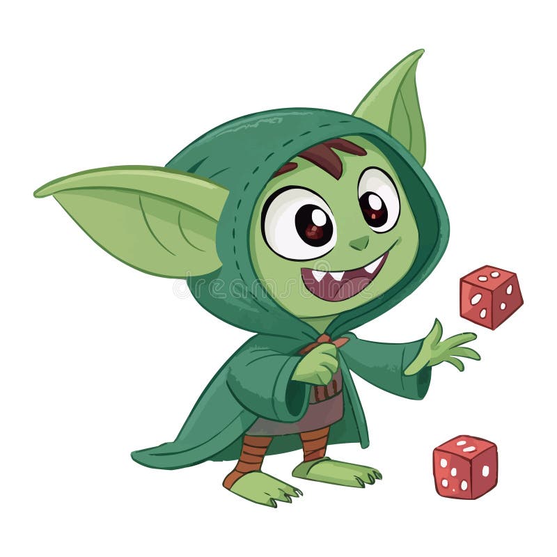 A Goblin Cartoon Character Sticker. Menacing Blue Goblin Monster ...