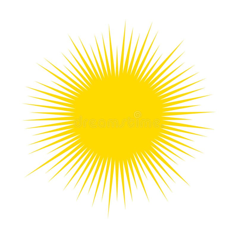 Yellow Sun Rays. Glow Light Star. Flash Yellow Sun. Star Flashed with ...
