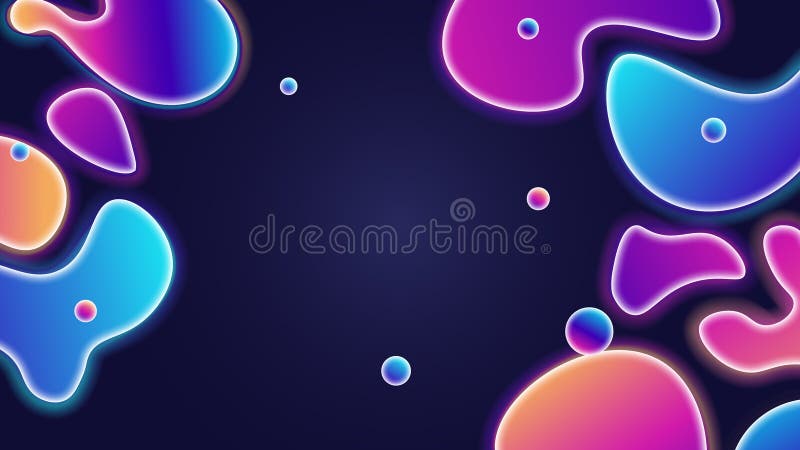 Effect Dark Color Blend. Blurred Fluid Colorful Mix. Modern Design ...