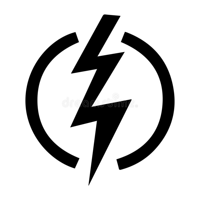 Lightning Icon. Power Energy and Electricity Theme. Isolated Design ...