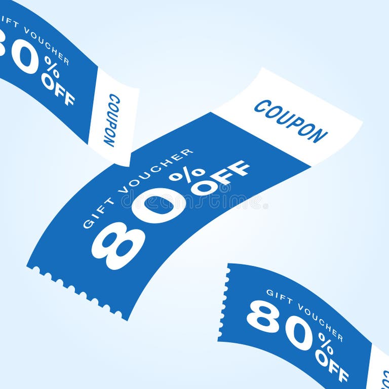 3D Gift Voucher with Coupon. 3d Voucher Vector. Discount Coupon Stock ...