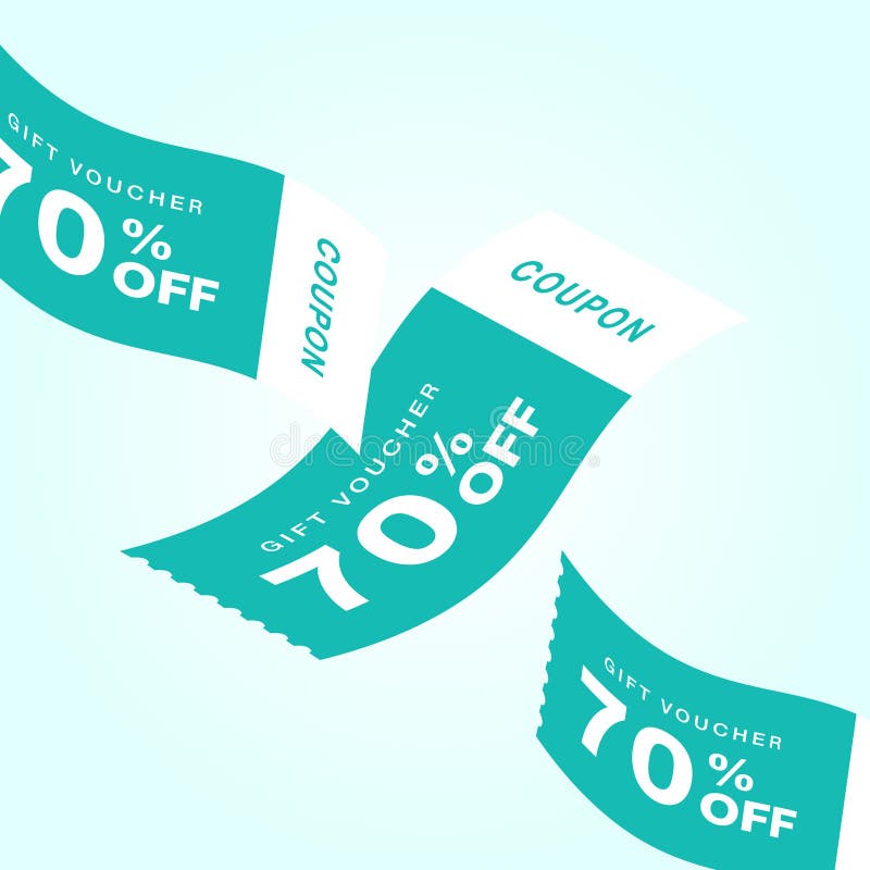 3D Gift Voucher with Coupon. 3d Voucher Vector. Discount Coupon Stock ...