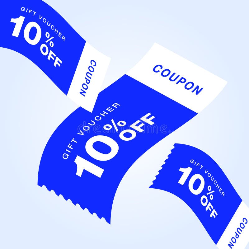 3D Gift Voucher with Coupon. 3d Voucher Vector. Discount Coupon Stock ...