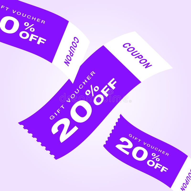 3D Gift Voucher with Coupon. 3d Voucher Vector. Discount Coupon Stock ...