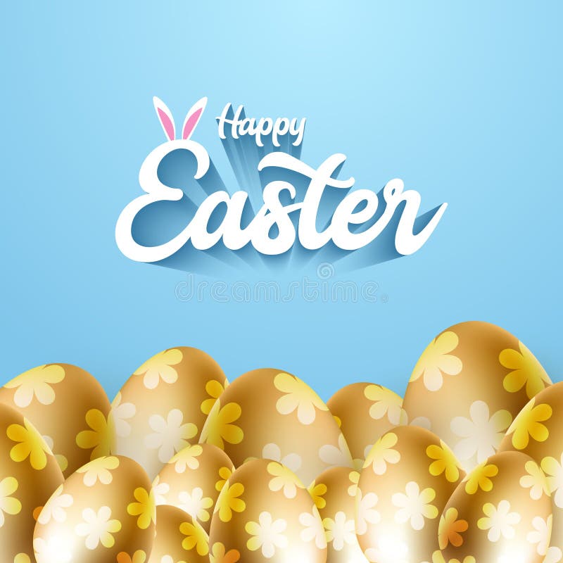 Happy Easter Banner, Poster, Greeting Card. Trendy Easter Design Stock ...