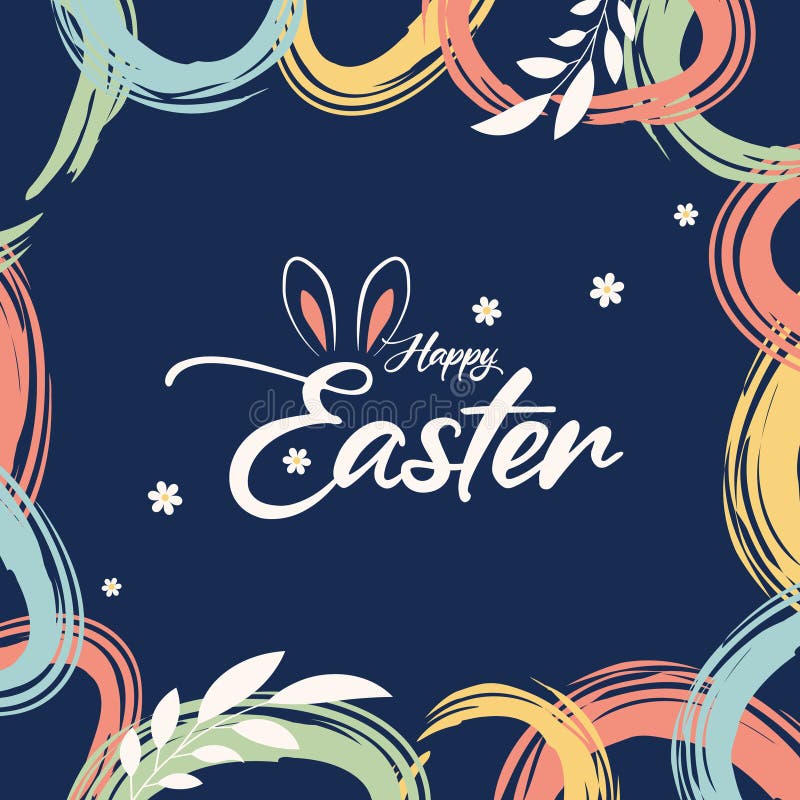 Happy Easter Banner, Poster, Greeting Card. Trendy Easter Design Stock ...