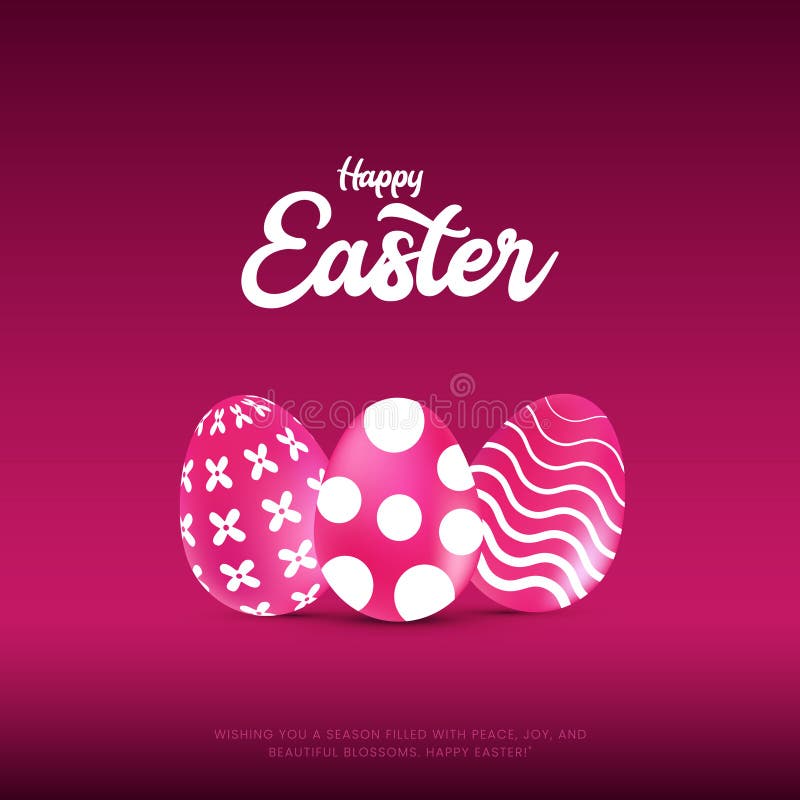 Happy Easter Banner, Poster, Greeting Card. Trendy Easter Design Stock ...