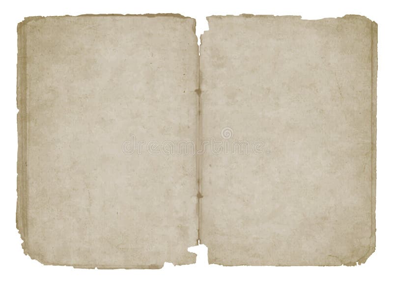Old Vintage Open Torn Ripped Book, Scrapbook, Antique Worn Blank Pages ...