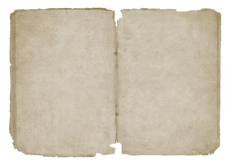 Old Vintage Open Torn Ripped Book, Scrapbook, Antique Worn Blank Pages ...