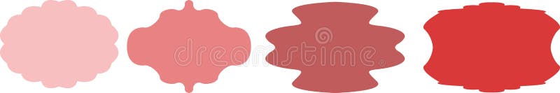 Elegant Pink Text Frames Set Stock Illustration - Illustration of ...