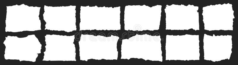 Blank Pieces of Ripped Teared Paper. Background Scraps of Torn White ...