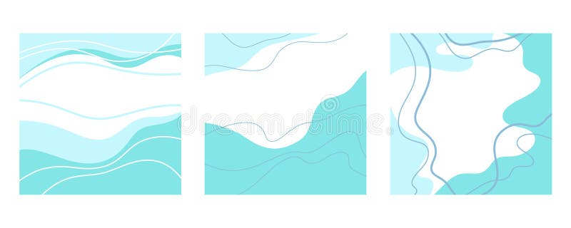 Modern Abstract Background of Sea Waves of Water in Blue, Emerald ...