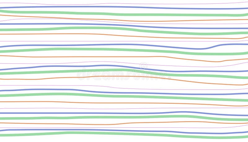 Many Colored Horizontal Lines on a White Background. Colorful Pen Lines ...