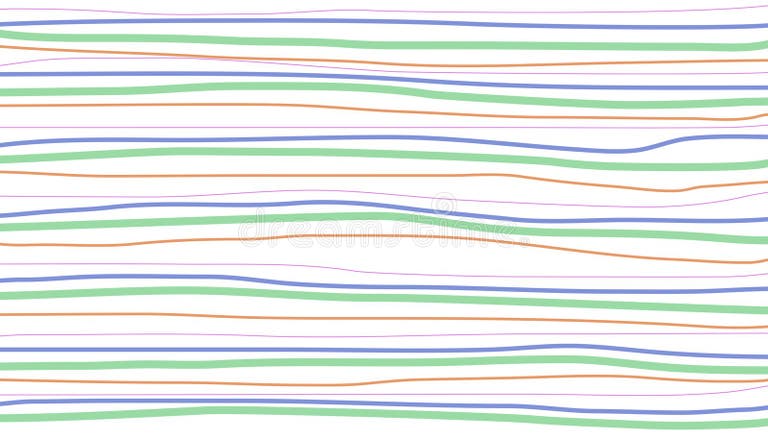 Many Colored Horizontal Lines on a White Background. Colorful Pen Lines ...