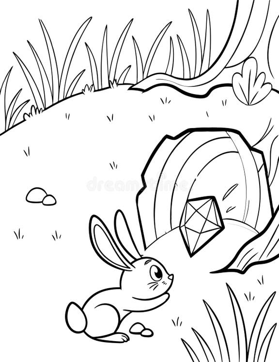 Vector Outline of Benny and the Hidden Burrow Stock Vector ...