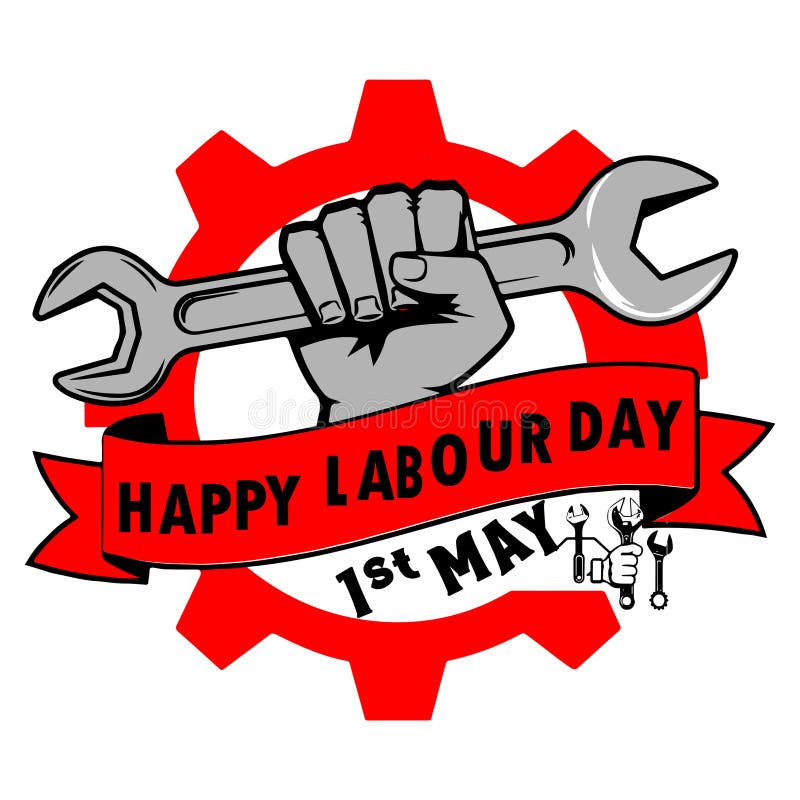 Vector Labour Day Design with Strong Worker Symbolism Stock Vector ...