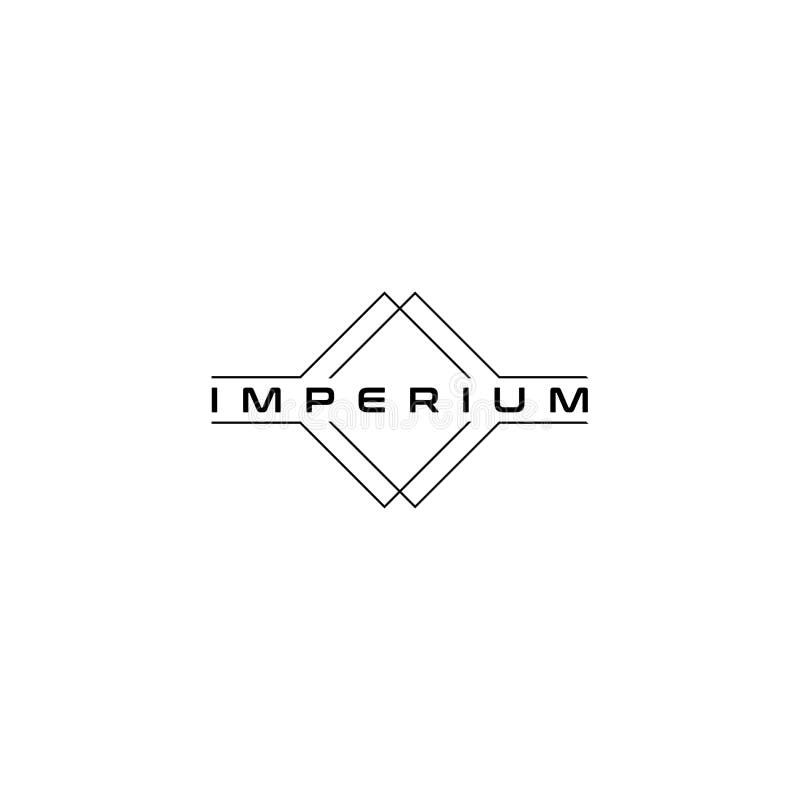 Minimalist Geometric Imperium Logo Modern Black and White Branding ...