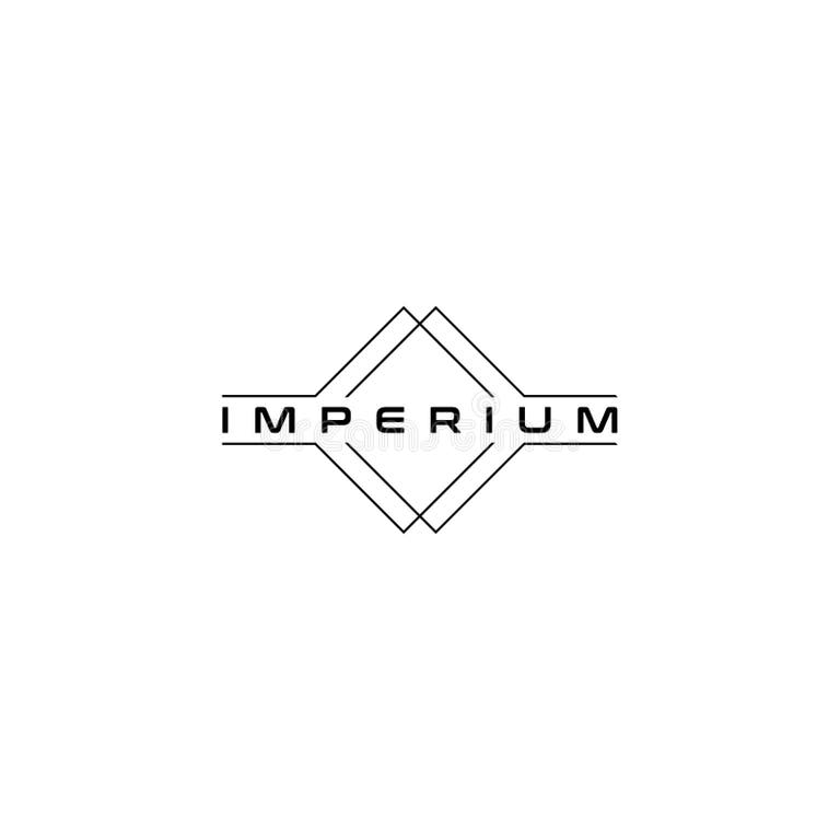 Minimalist Geometric Imperium Logo Modern Black and White Branding ...