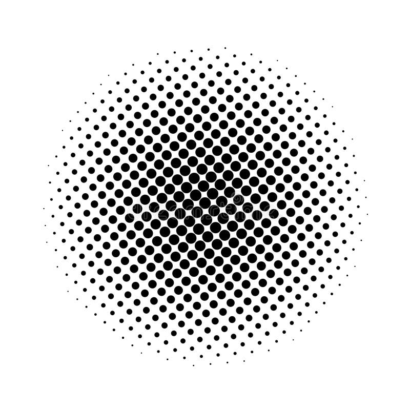 Abstract Halftone. Black Halftone Dots Background. Circle Dotted Frame ...