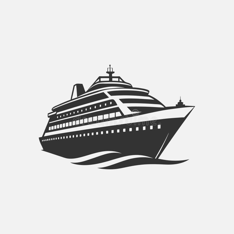 Cruise Ship Silhouette Icon Vector Illustration Ready for Digital and ...