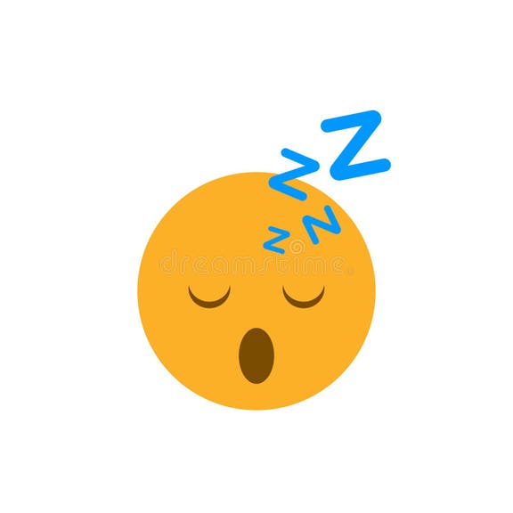Zzz Sleep Snore Emoji Face. Night Sleepy Noise Sound. Yellow Cartoon ...