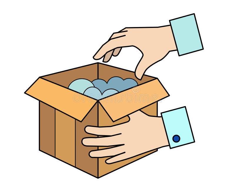 Unpacking a Box with a Purchase, Hands Ready To Open a Cardboard Box ...