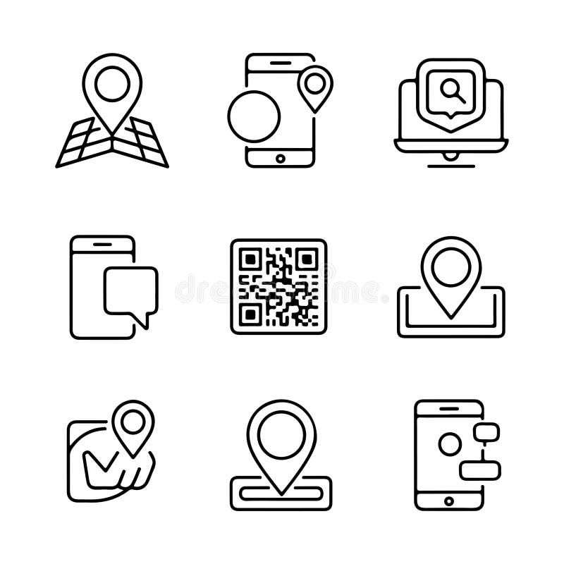 Local Icon Black White Stock Illustrations – 4,179 Local Icon Black ...