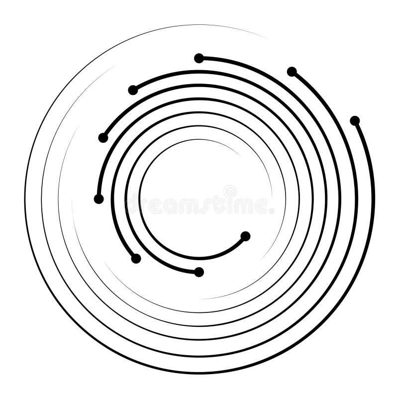 Speed Lines in Circle Form . Spiral. Technology Round. Wave Logo ...