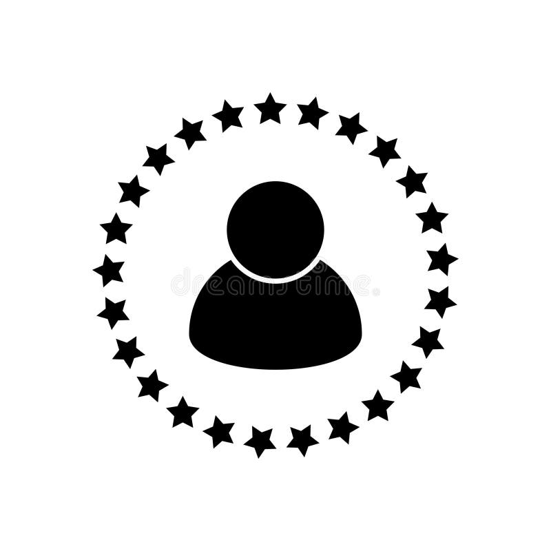 Star Icon. Ornament Stars. Face Icon. Face Silhouette with Star in ...