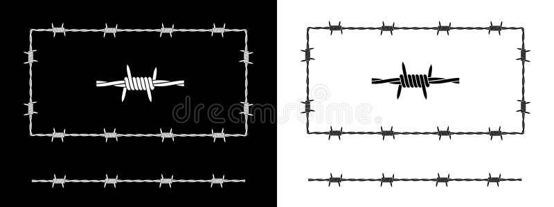 Barbed Wire Logo. Isolated Barbed Wire on White Background Stock Vector ...