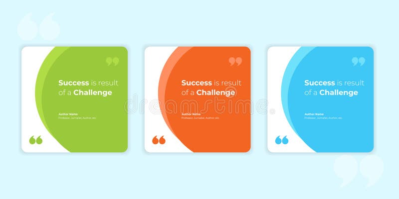 Set Bubble Testimonial Banner, Quote, Infographic. Social Media Post ...