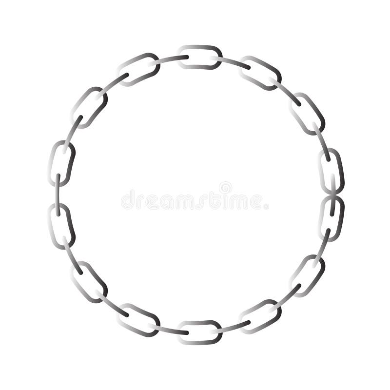 Silver Chains. Circle Border Chains. Texture Chain Round Frame. Chain ...